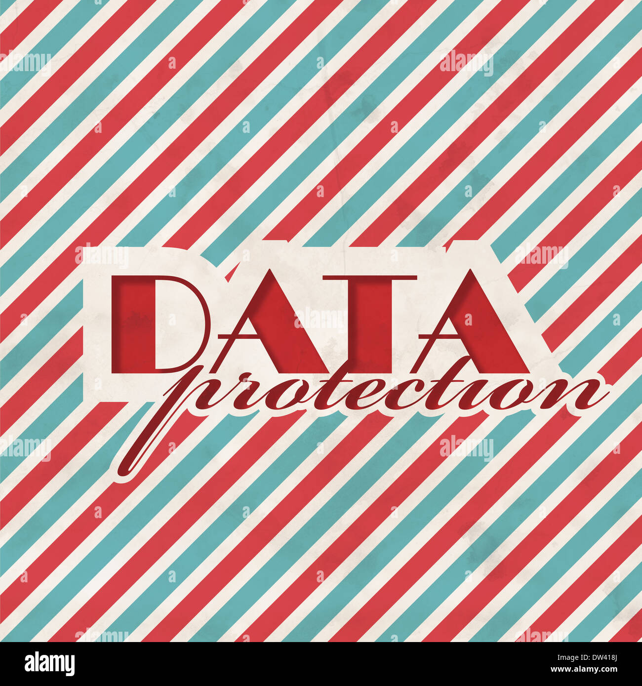 Data Protection Concept on Striped Background Stock Photo - Alamy