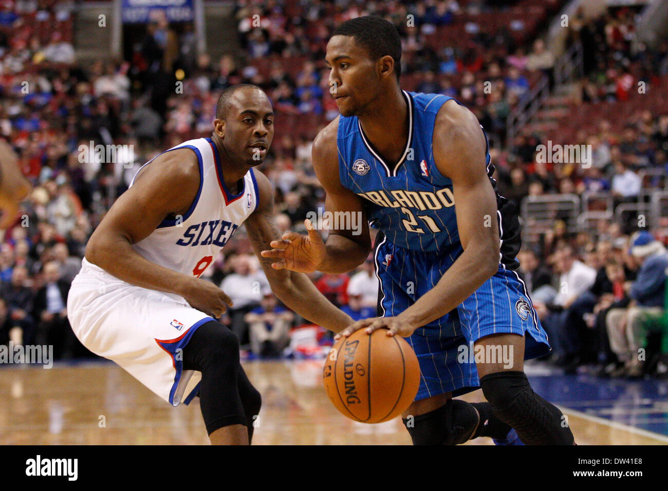 Philadelphia, Pennsylvania, USA. 26th Feb, 2014. Orlando Magic small ...