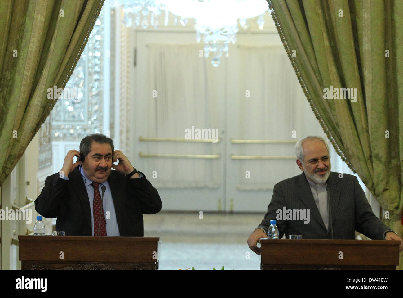 Tehran, Iran. 26th Feb, 2014. Iranian Foreign Minister Mohammad-Javad ...