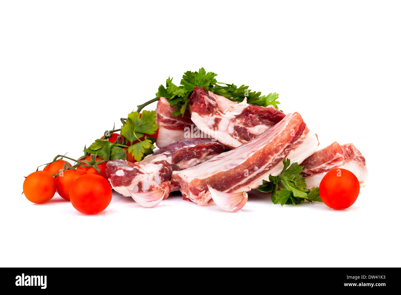 Uncooked pork ribs Cut Out Stock Images & Pictures - Alamy