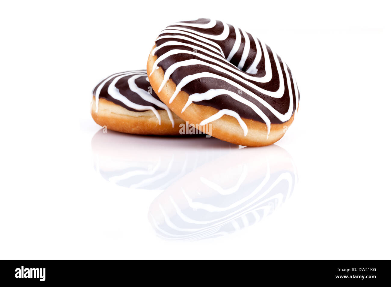 Chocolate Zebra Donuts Stock Photo - Alamy