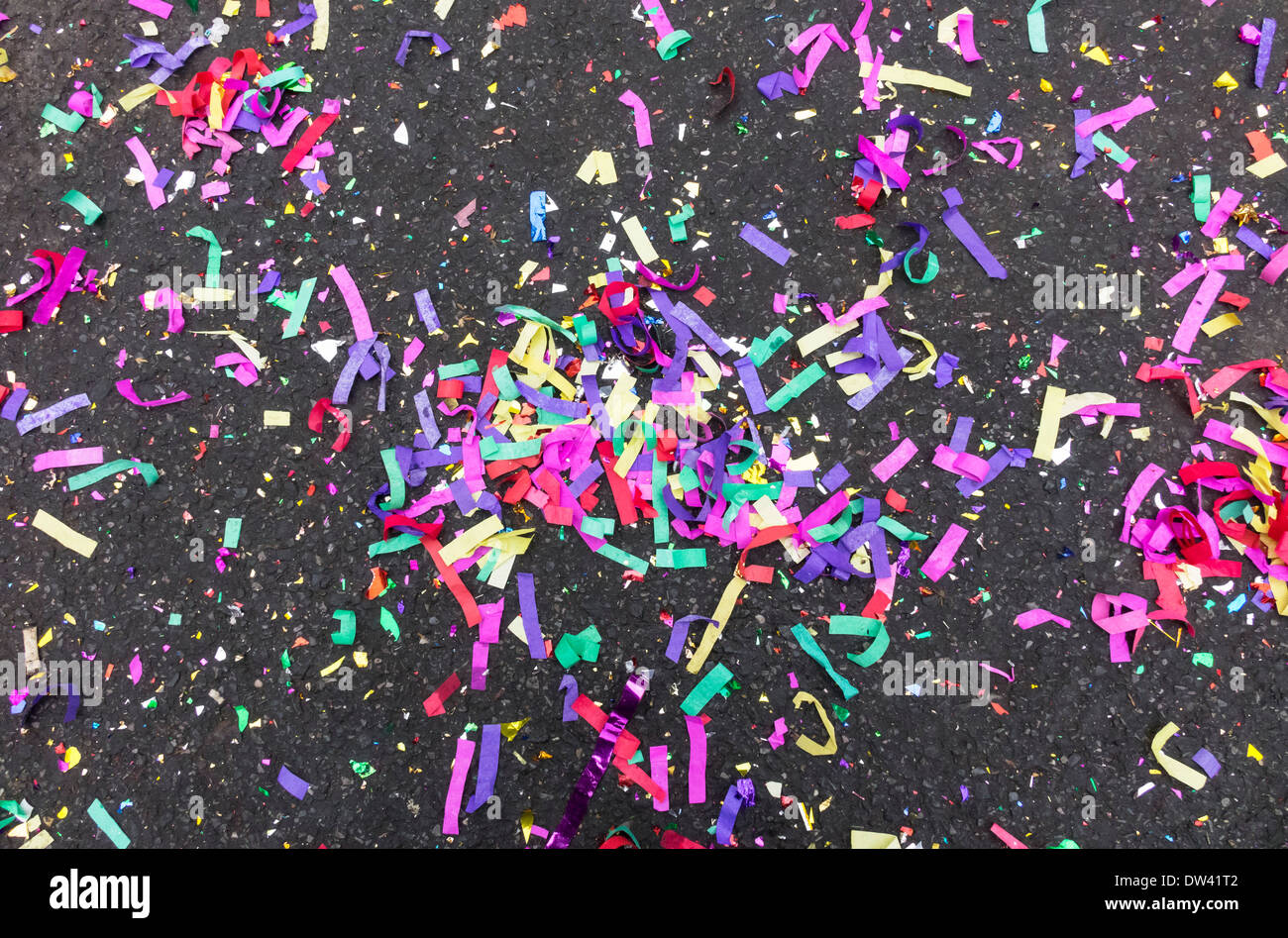 Confetti for Chinese New Year in Chinatown in New York City Stock Photo ...