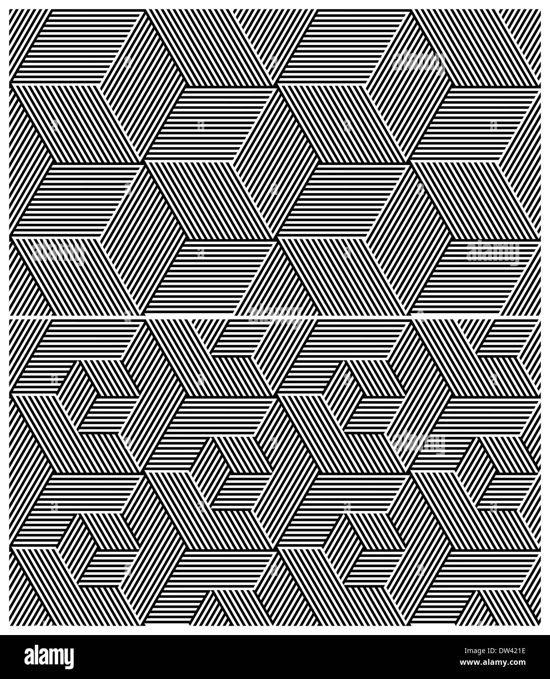 Set of Two B&W Seamless Patterns Stock Photo - Alamy