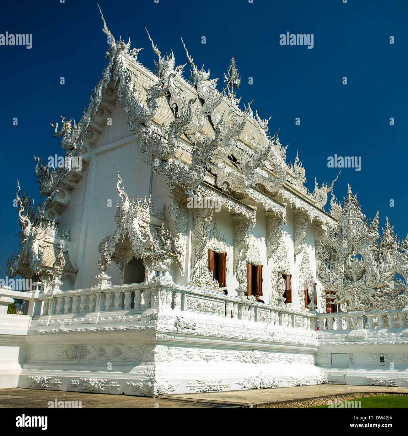 Famous Wat Rong Khun (White temple) in Chiang Rai province, Northern ...