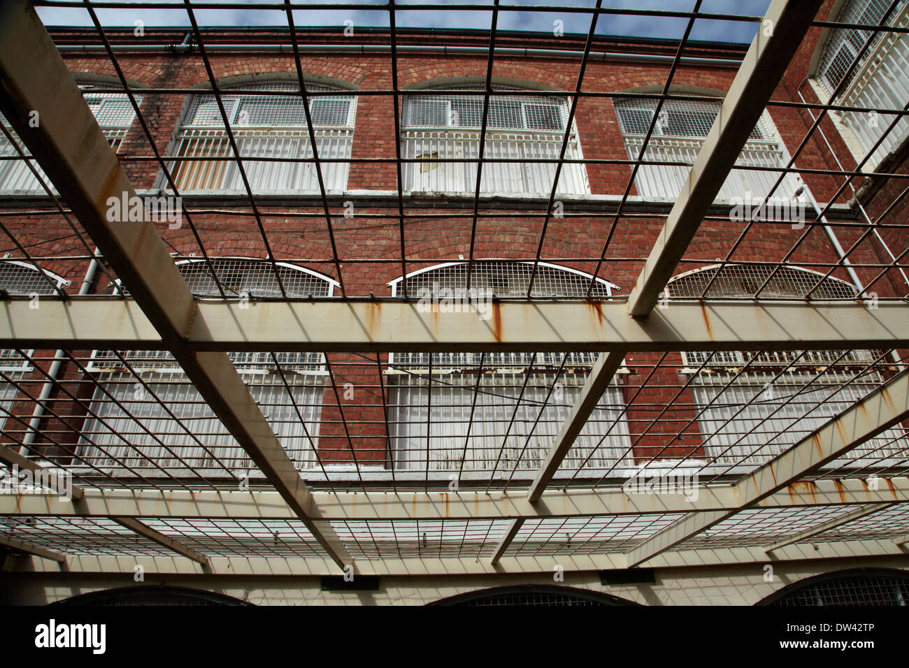 Bars above exercise yard, Dunedin Prison (1896), Dunedin, South Island ...