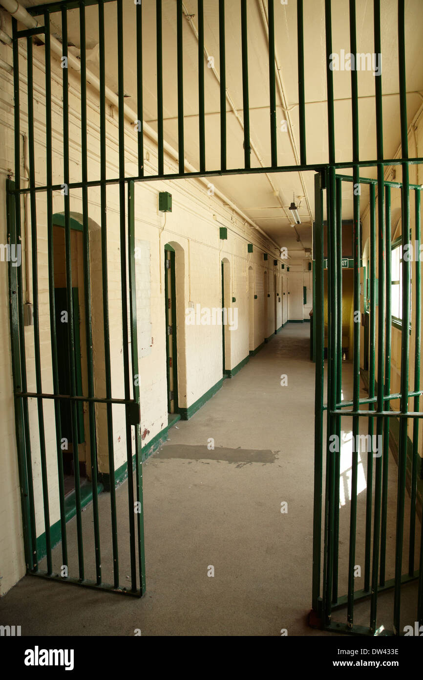 Cell block in historic Dunedin Prison (1896), Dunedin, South Island ...