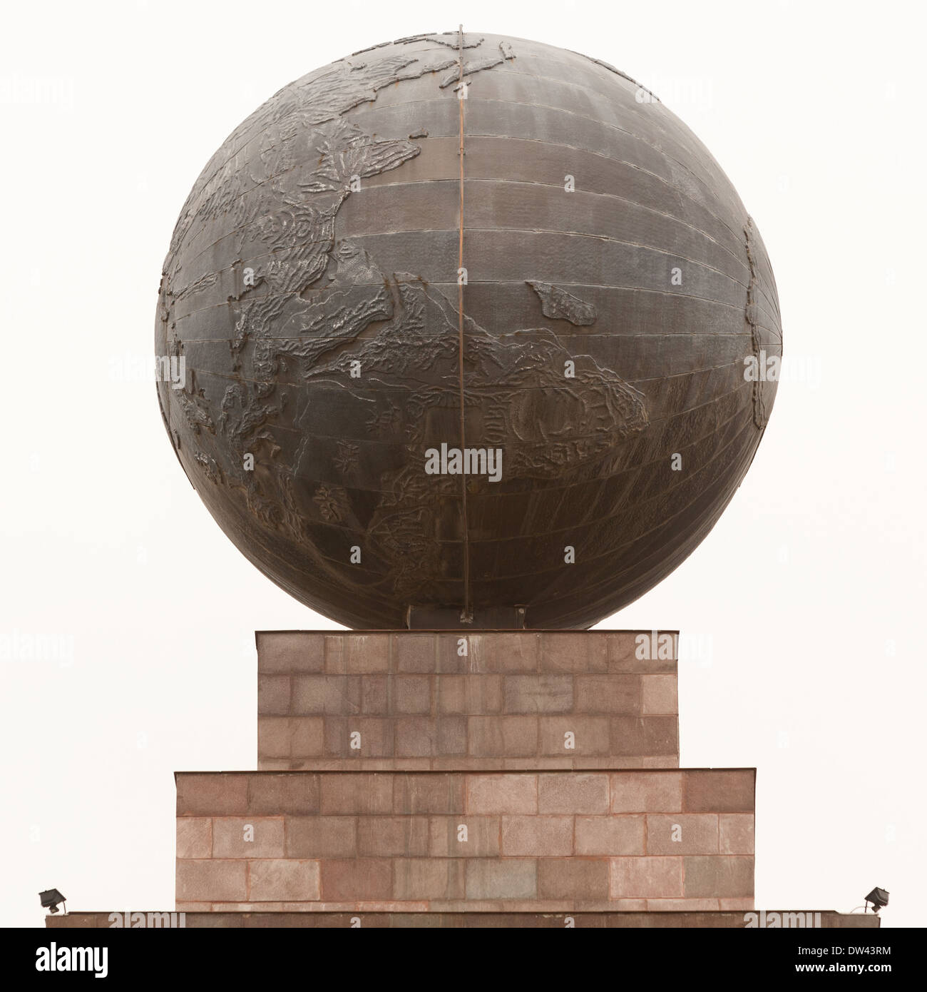 Rock Sphere On Top Of Equator Monument Quito Ecuador Stock Photo - Alamy