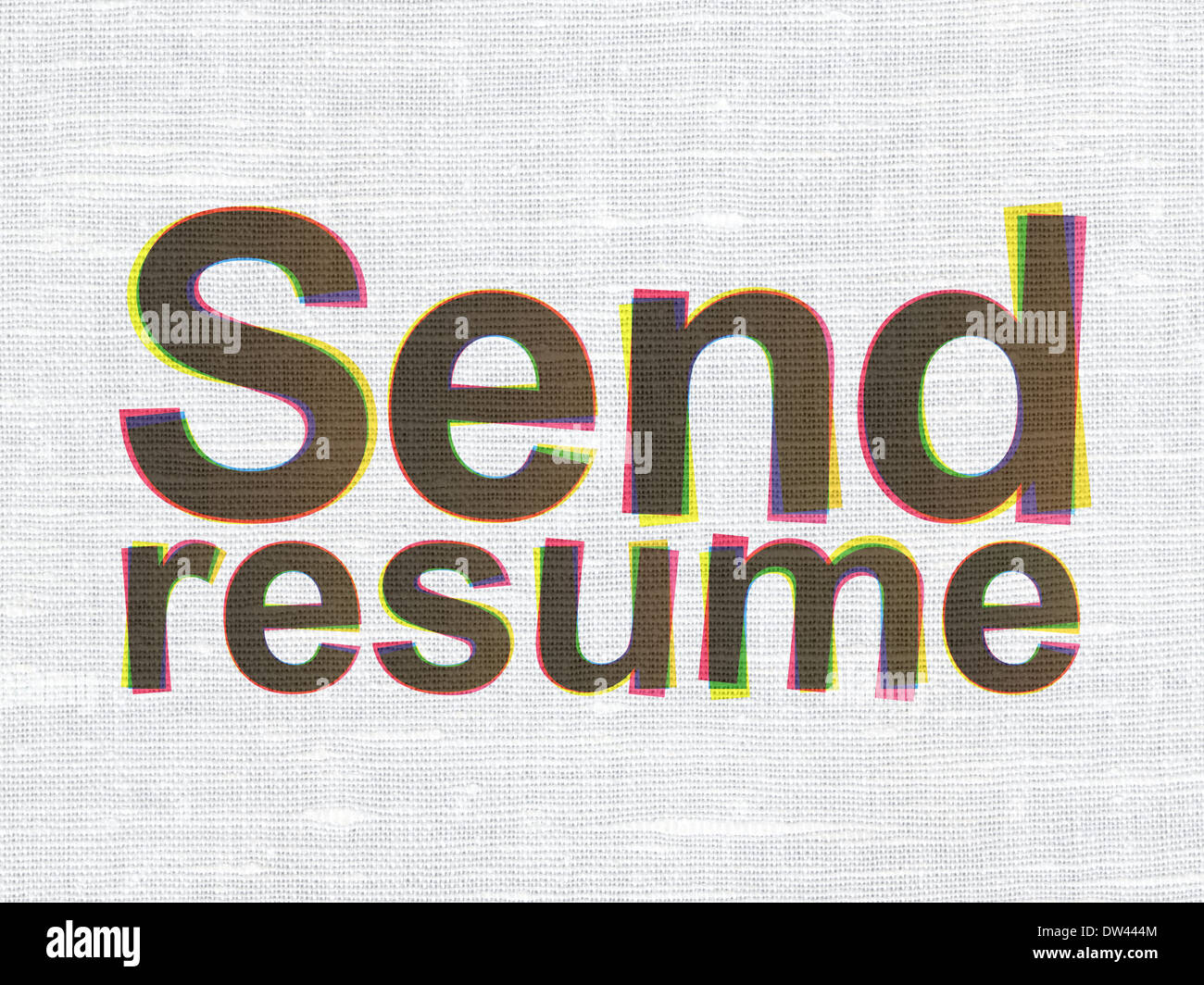 Business concept: Send Resume on fabric texture background Stock Photo ...