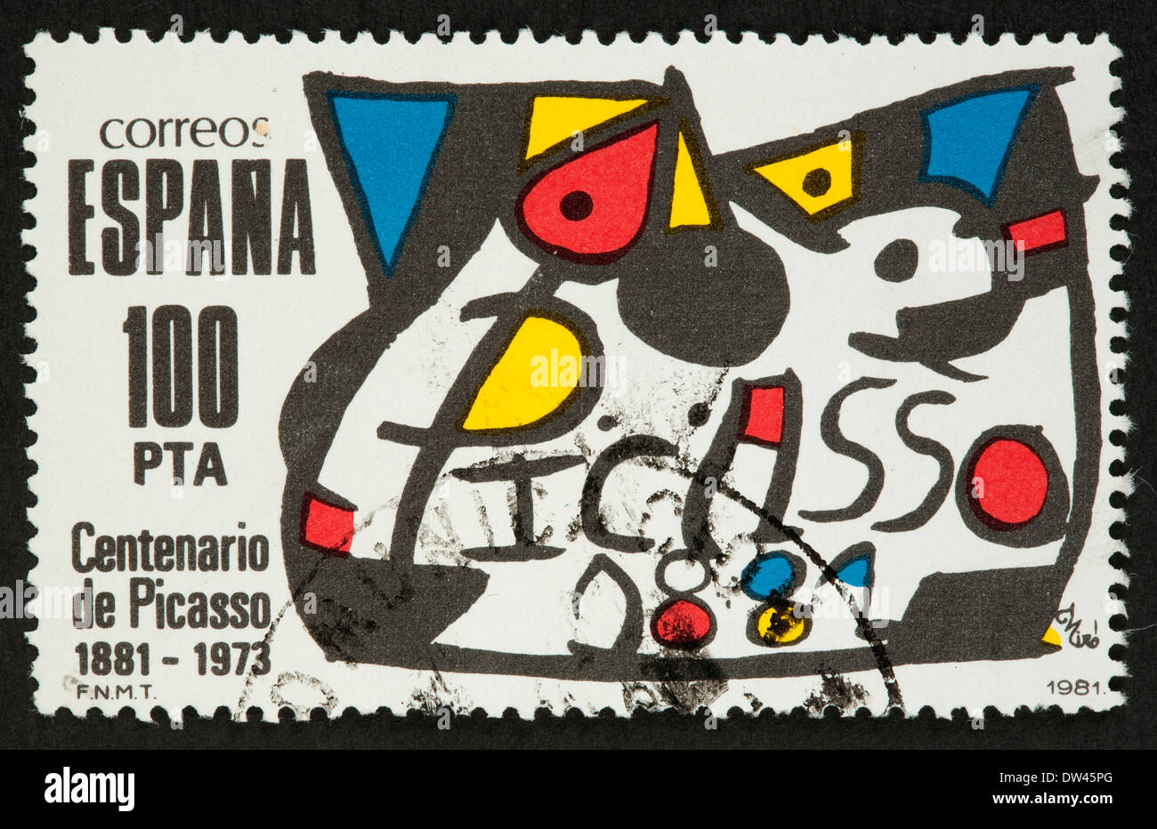 Spanish postage stamp Stock Photo - Alamy