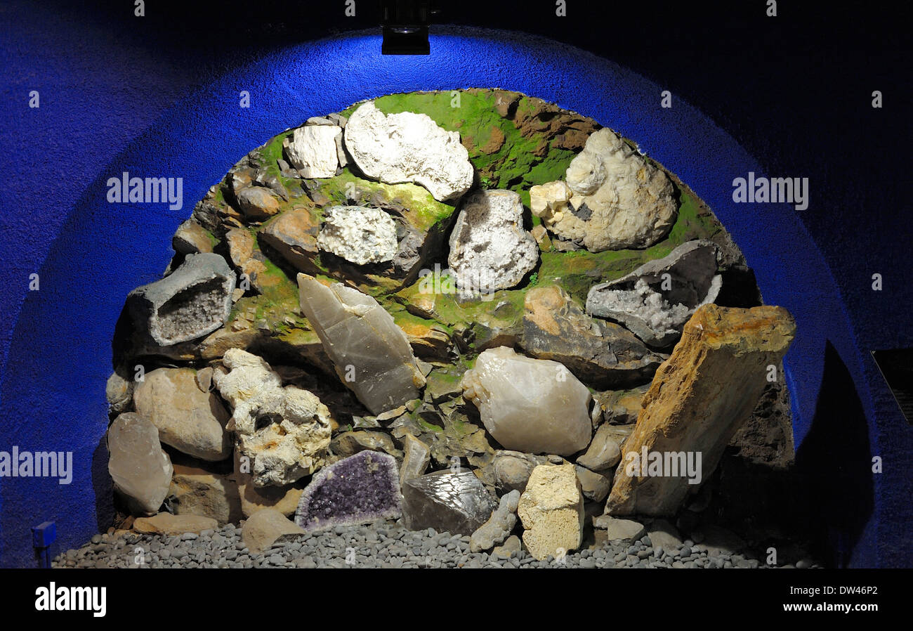 Funchal Madeira Portugal Monte Palace gardens geological exhibits in ...