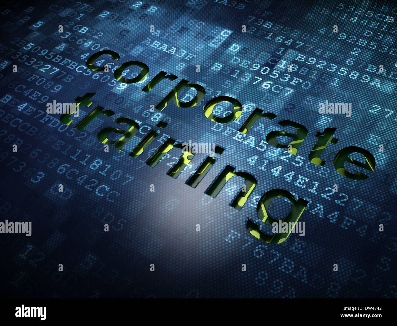 Education concept: Corporate Training on digital screen background ...