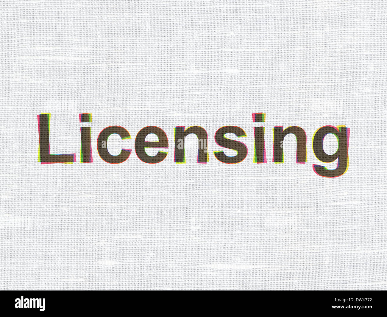 Law concept: Licensing on fabric texture background Stock Photo - Alamy