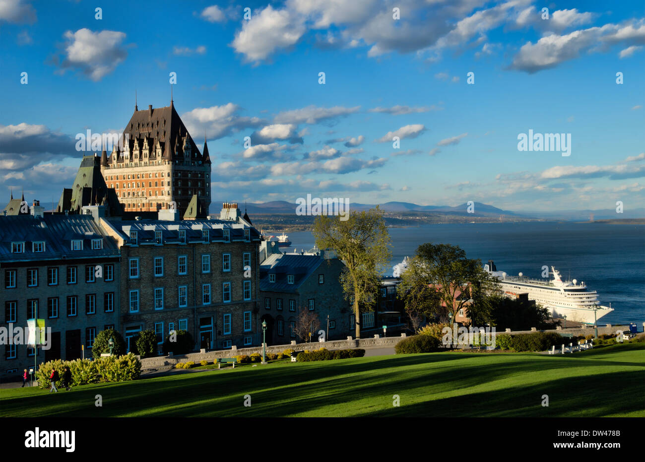 Quebec City Quebec Canada beautiful scene with the famous Chateau ...