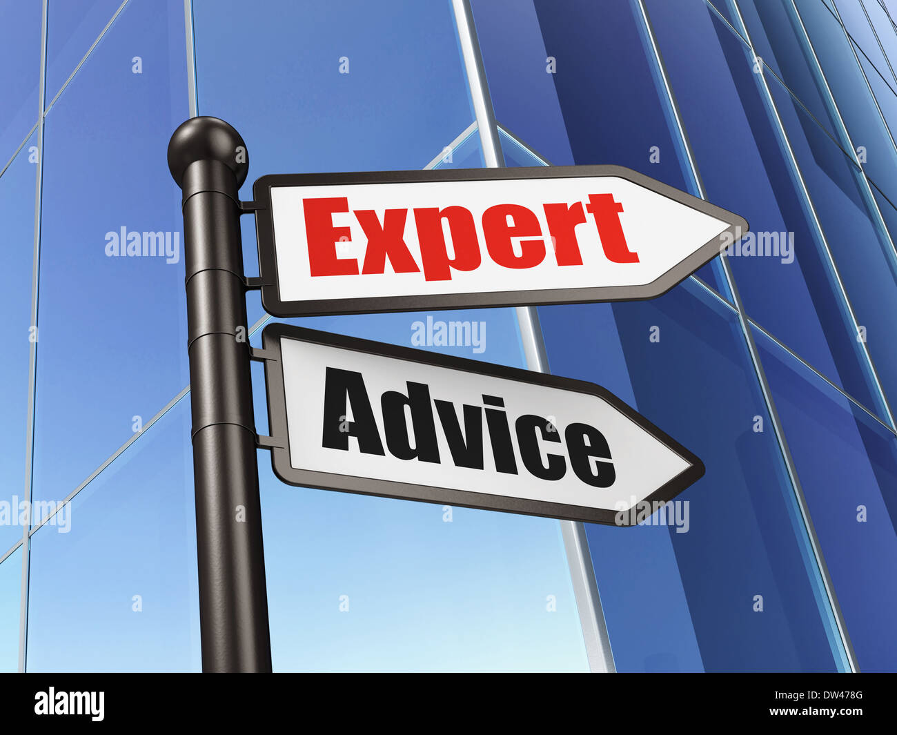 Law concept: sign Expert Advice on Building background Stock Photo - Alamy