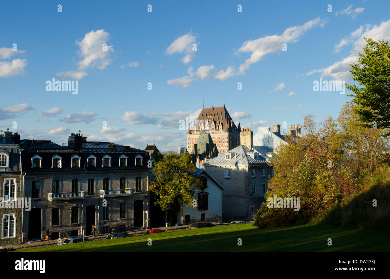Quebec City Quebec Canada beautiful scene with the famous Chateau ...