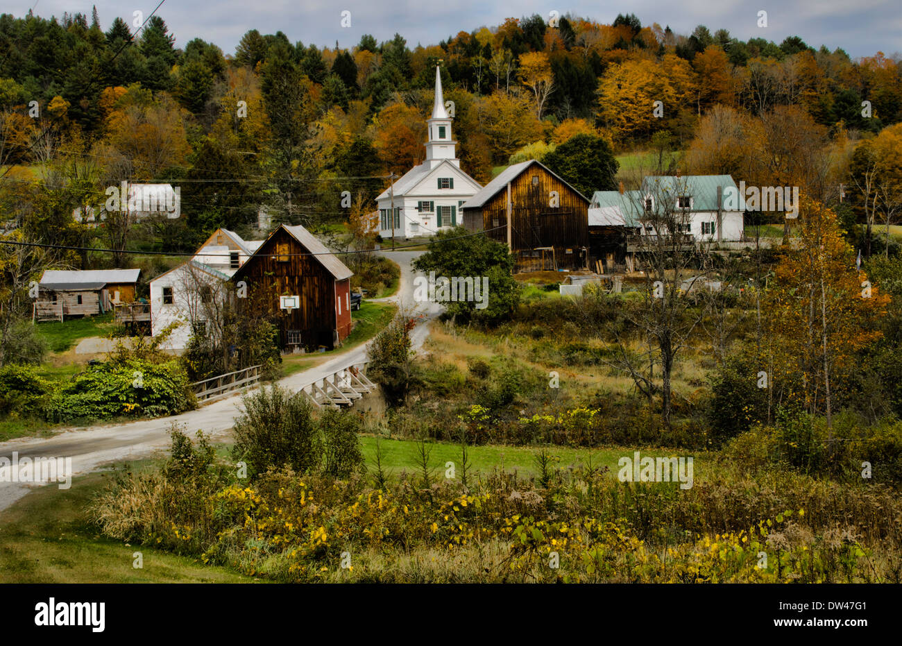 Waits River Vermont perfect New England town with church steeple and ...