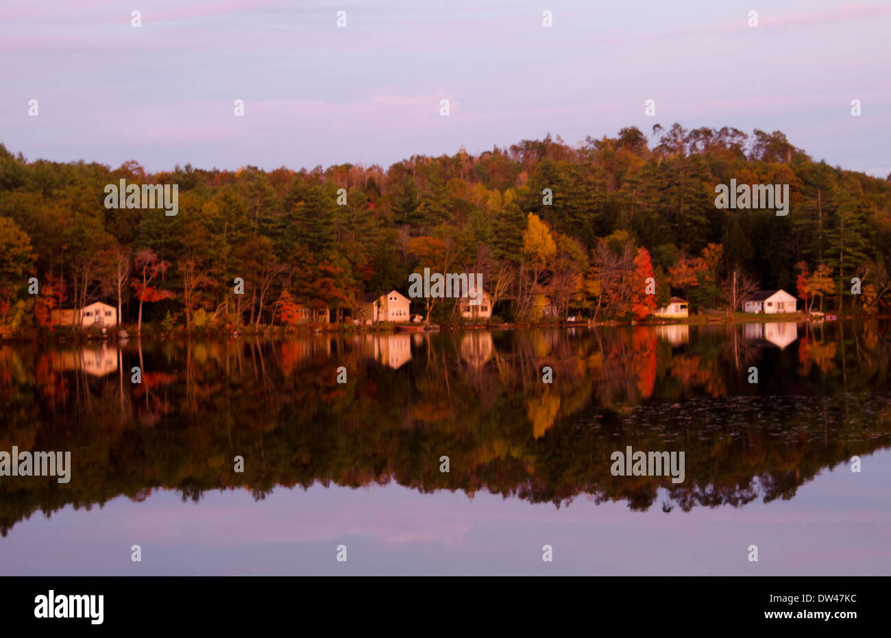 Norway Maine beautiful fall scene of Lake Pennasseewassee with summer ...