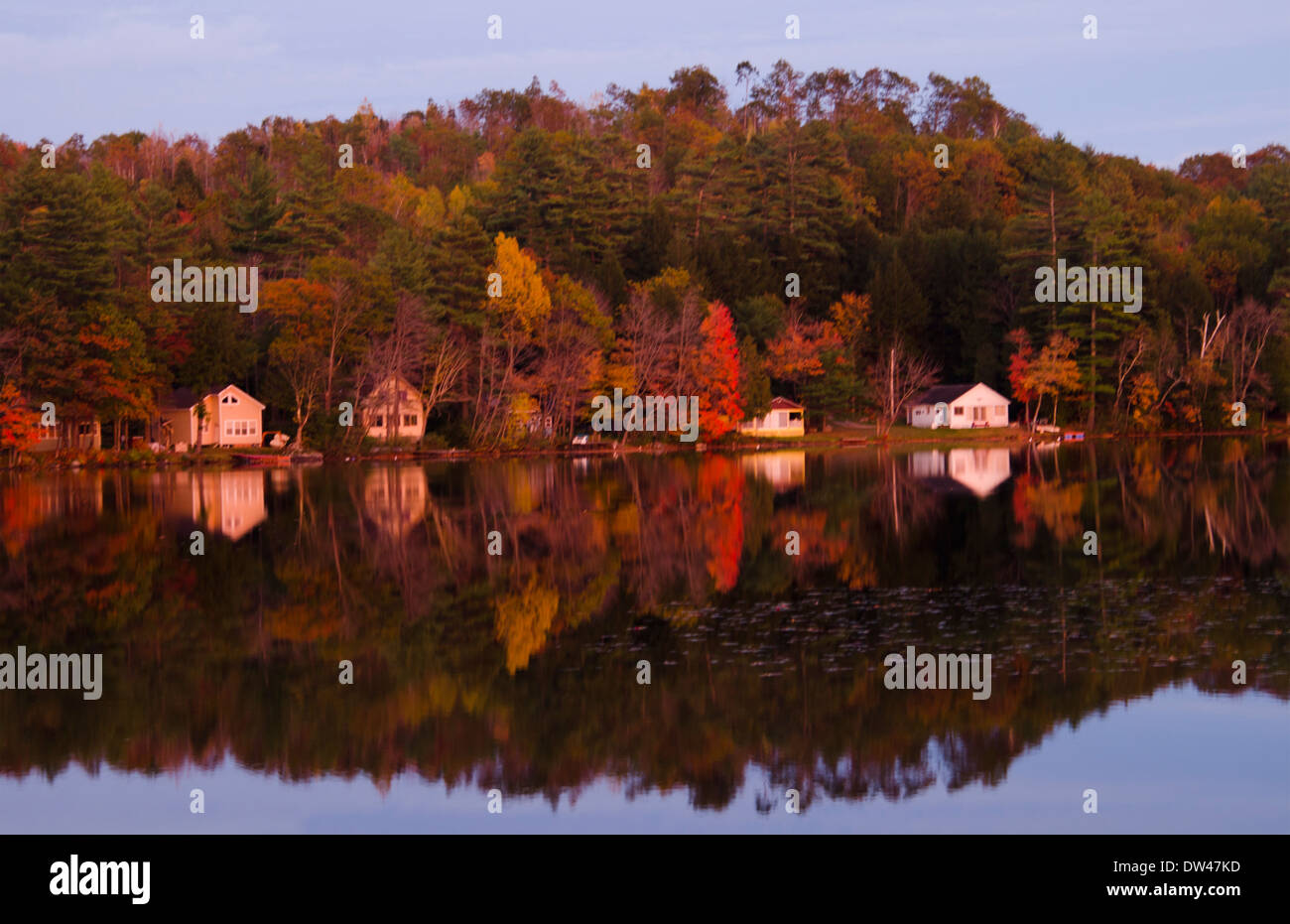 Norway Maine beautiful fall scene of Lake Pennasseewassee with summer ...
