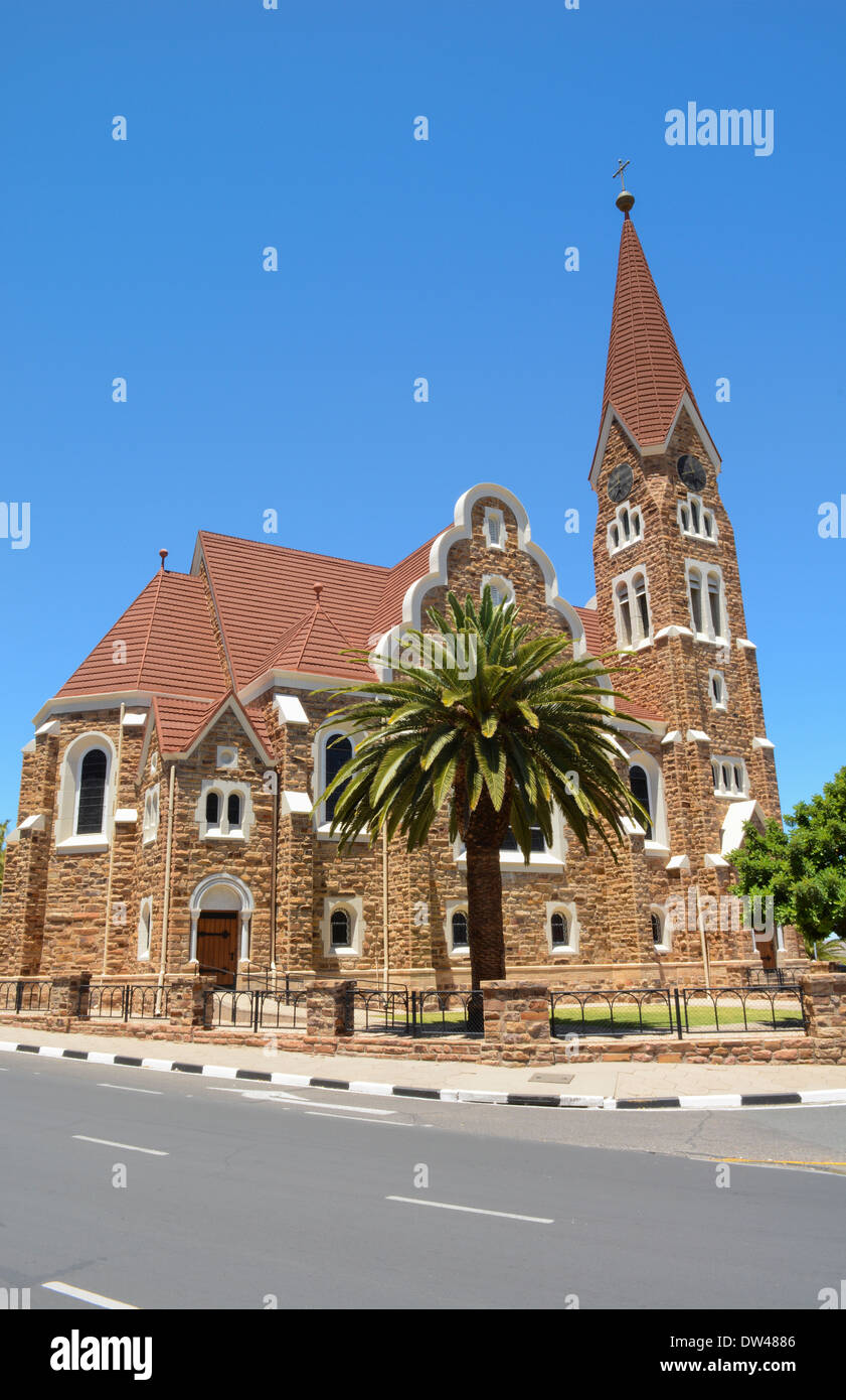 Windhoek Namibia Africa famous historical Christ Church cathedral and ...