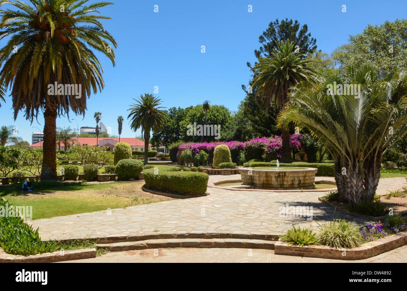 Windhoek Namibia Africa famous Parliament Gardens plants and green with ...