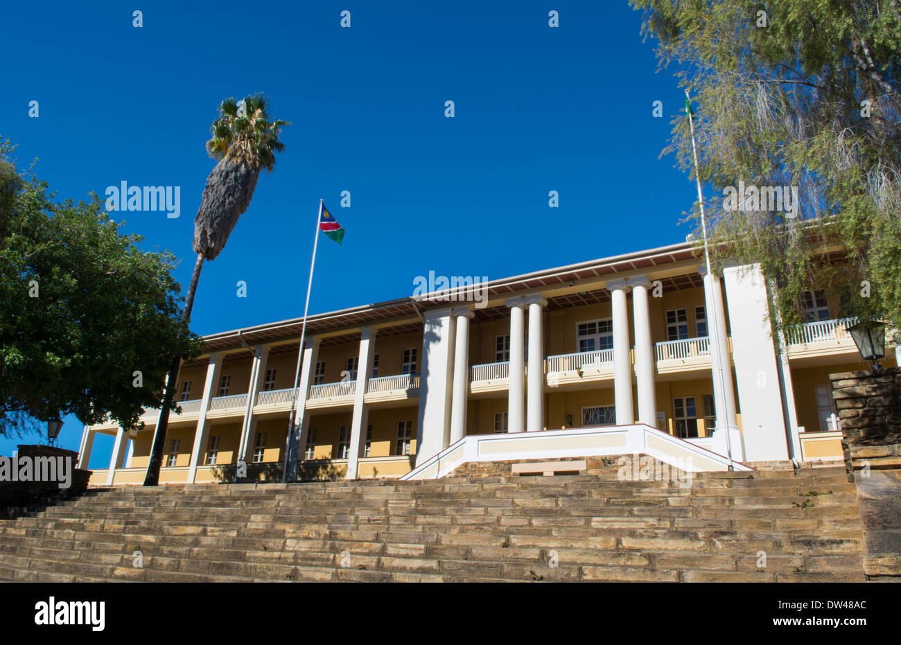 Windhoek Namibia Africa famous Parliament building for the government ...