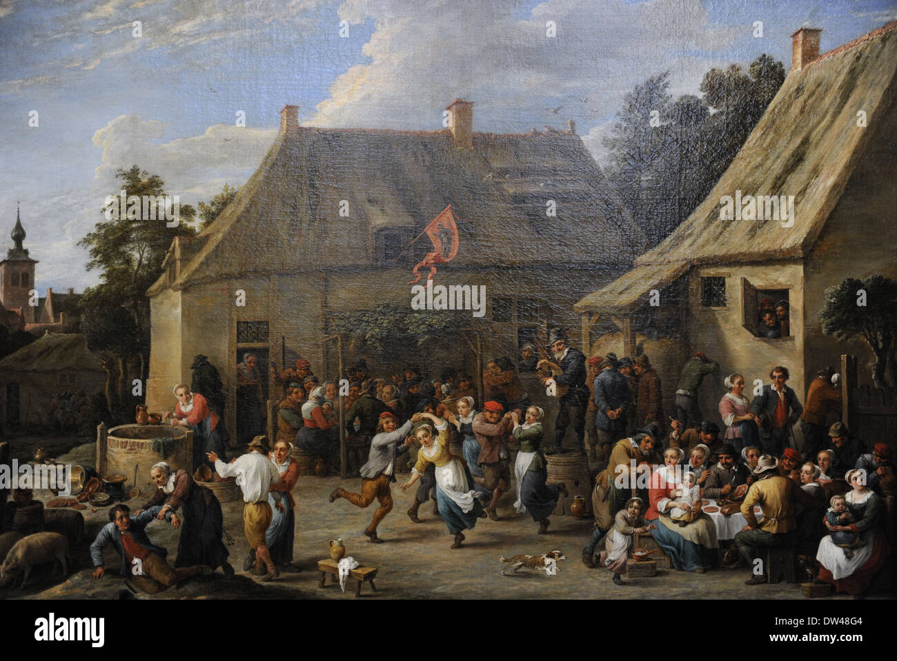 David Teniers the Younger (1610-1690). Flemish painter. Peasant Kermis ...