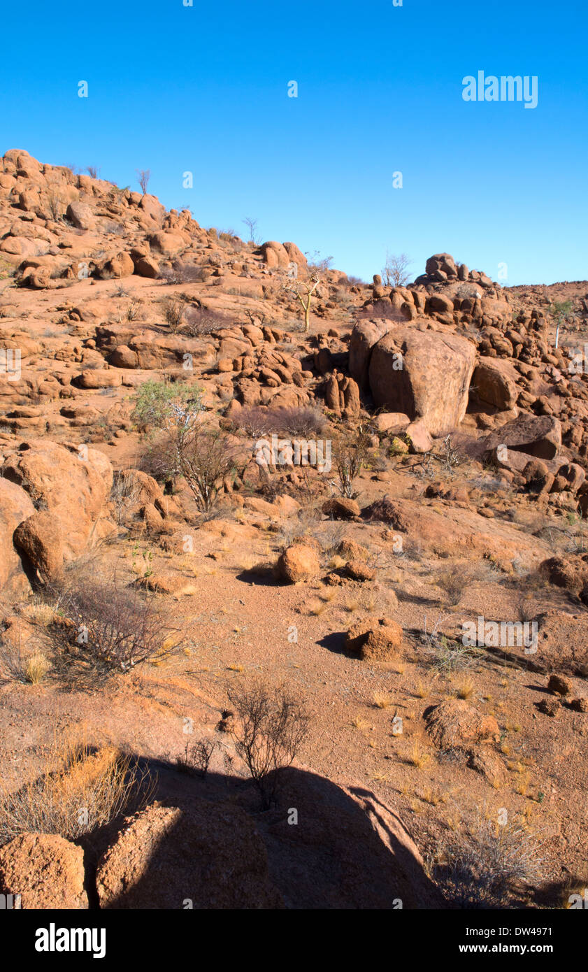 Namibia Africa boulders and desert at Damaraland at resort called ...