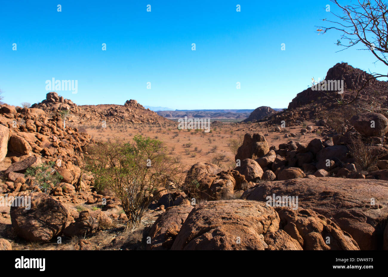 Namibia Africa boulders and desert at Damaraland at resort called ...