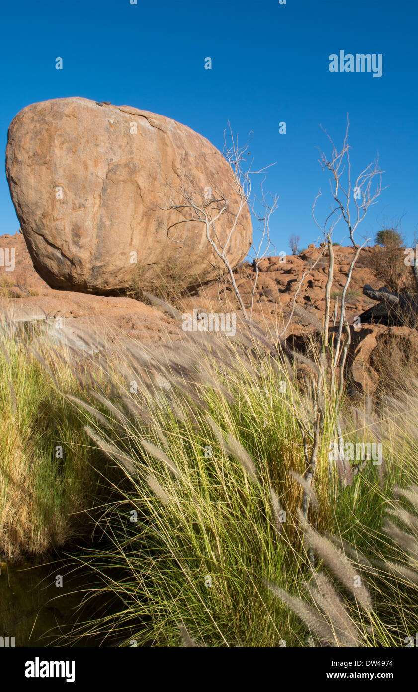 Namibia Africa boulders and desert at Damaraland at resort called ...