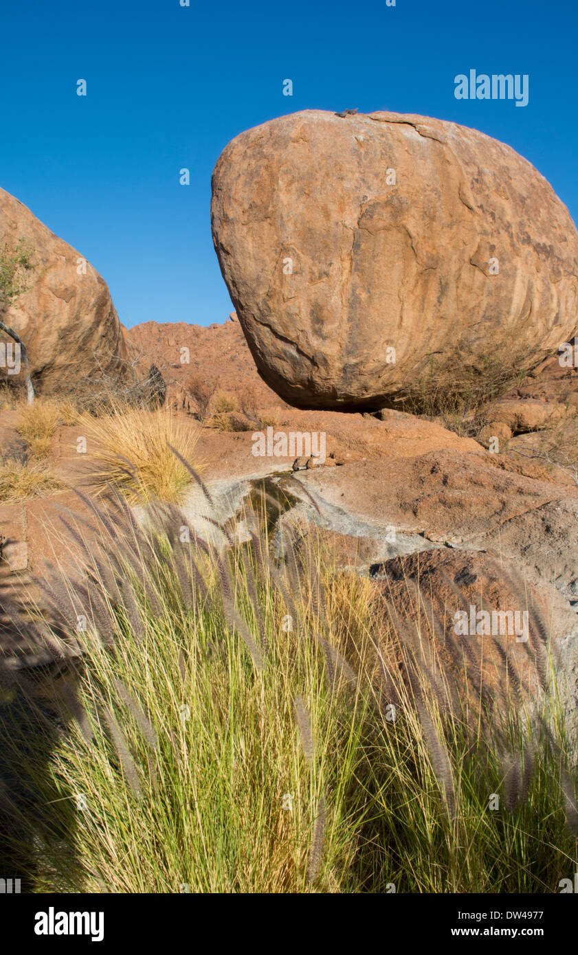 Namibia Africa boulders and desert at Damaraland at resort called ...