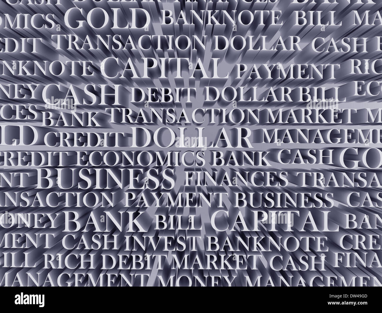 High resolution image. 3d rendered illustration. Business text Stock ...