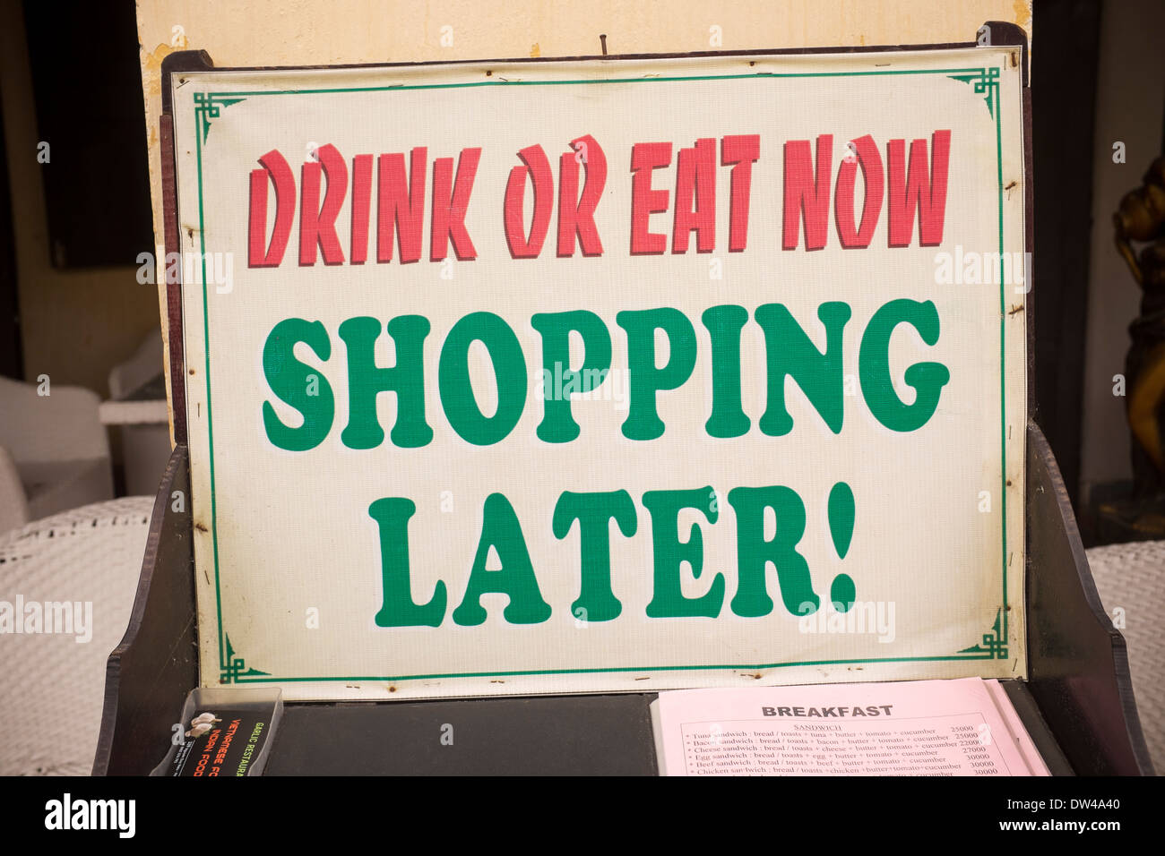 Restaurant Sign Hoi An Stock Photo - Alamy