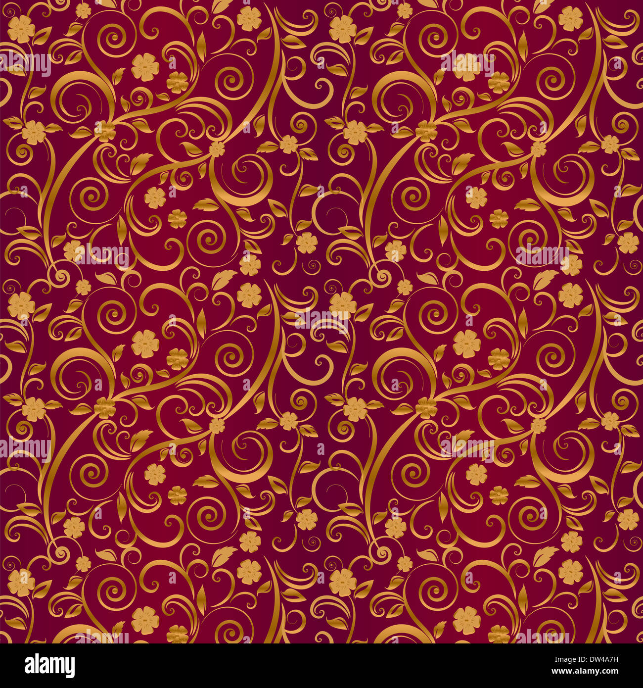 Floral wallpaper. Seamless. Vector illustration Stock Photo - Alamy