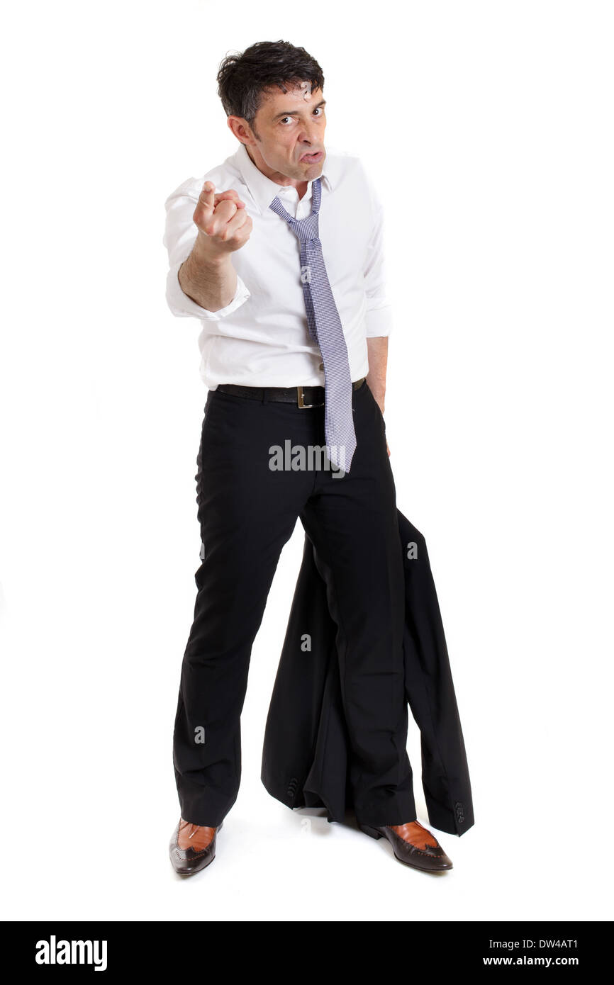 Aggressive man pointing hi-res stock photography and images - Alamy
