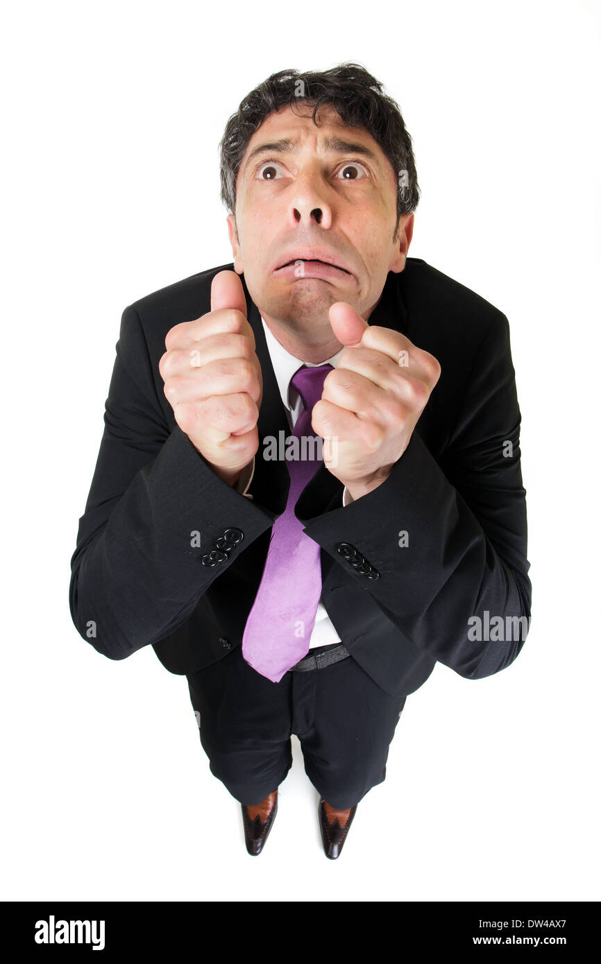 Scared male face hi-res stock photography and images - Alamy
