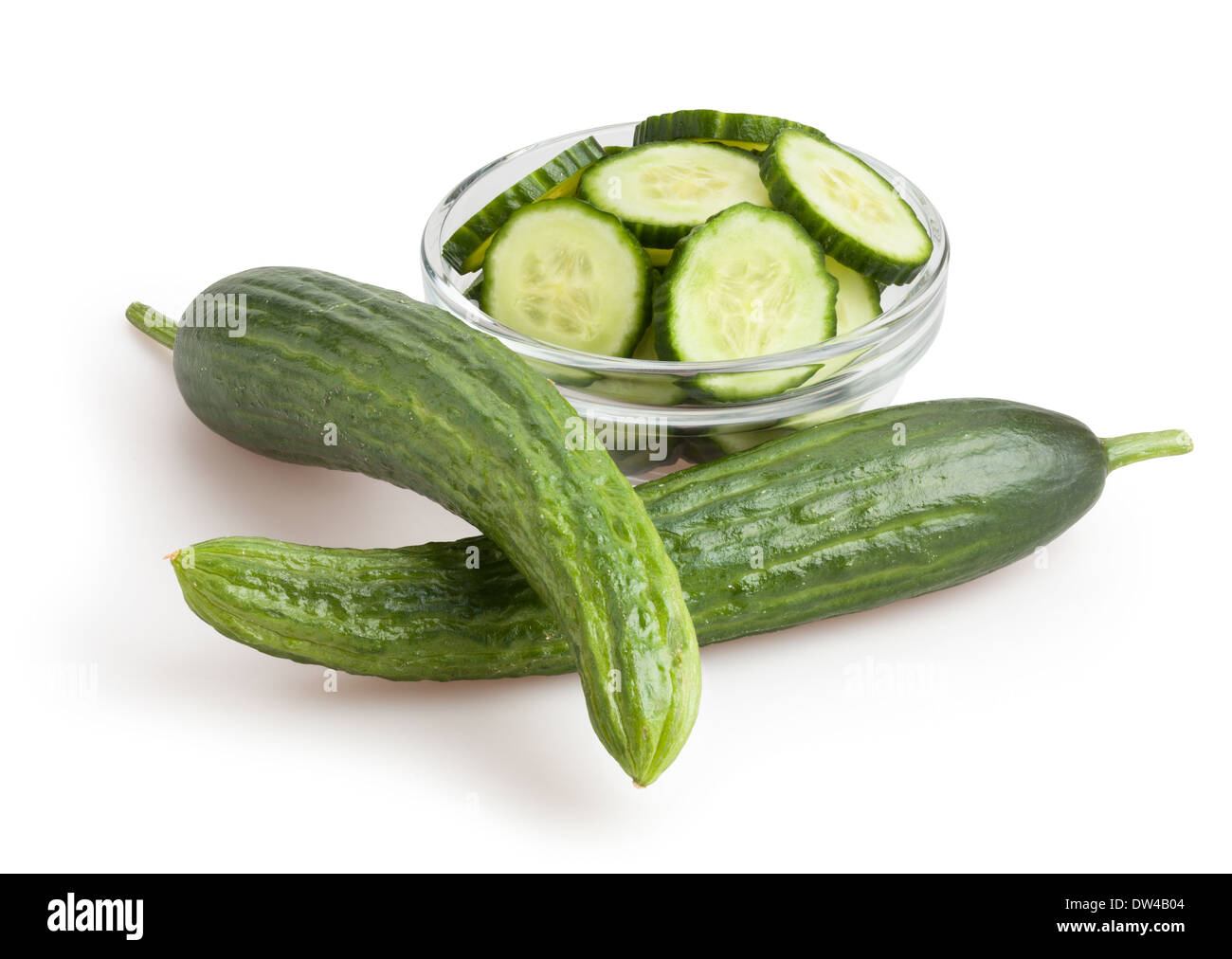Curved cucumber Cut Out Stock Images & Pictures - Alamy