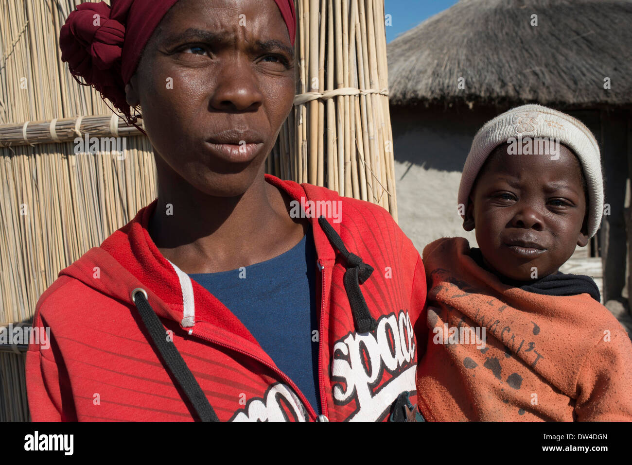 Portrait of an woman in the camp Batawana . In the vicinity of Camp ...