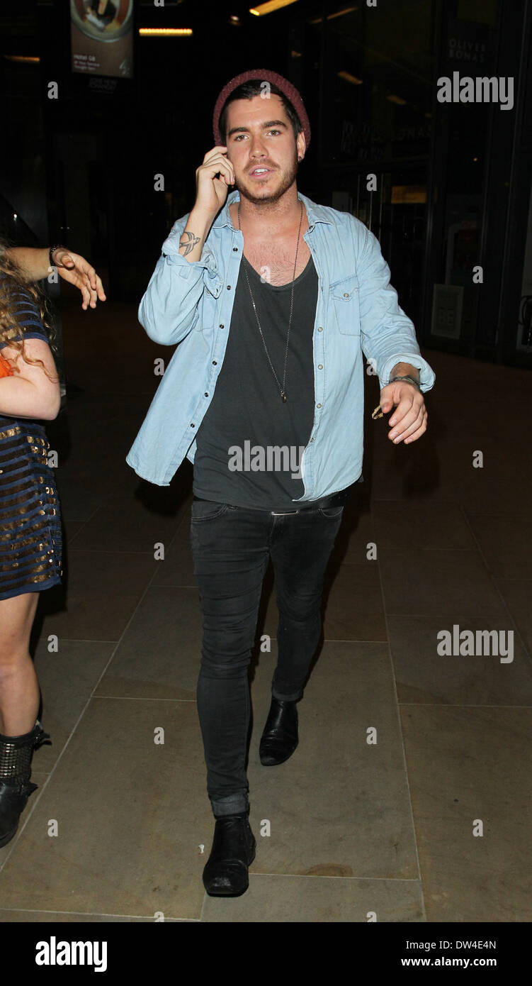Adam Burridge leaving Leigh-Anne Pinnock's 21st birthday party London ...