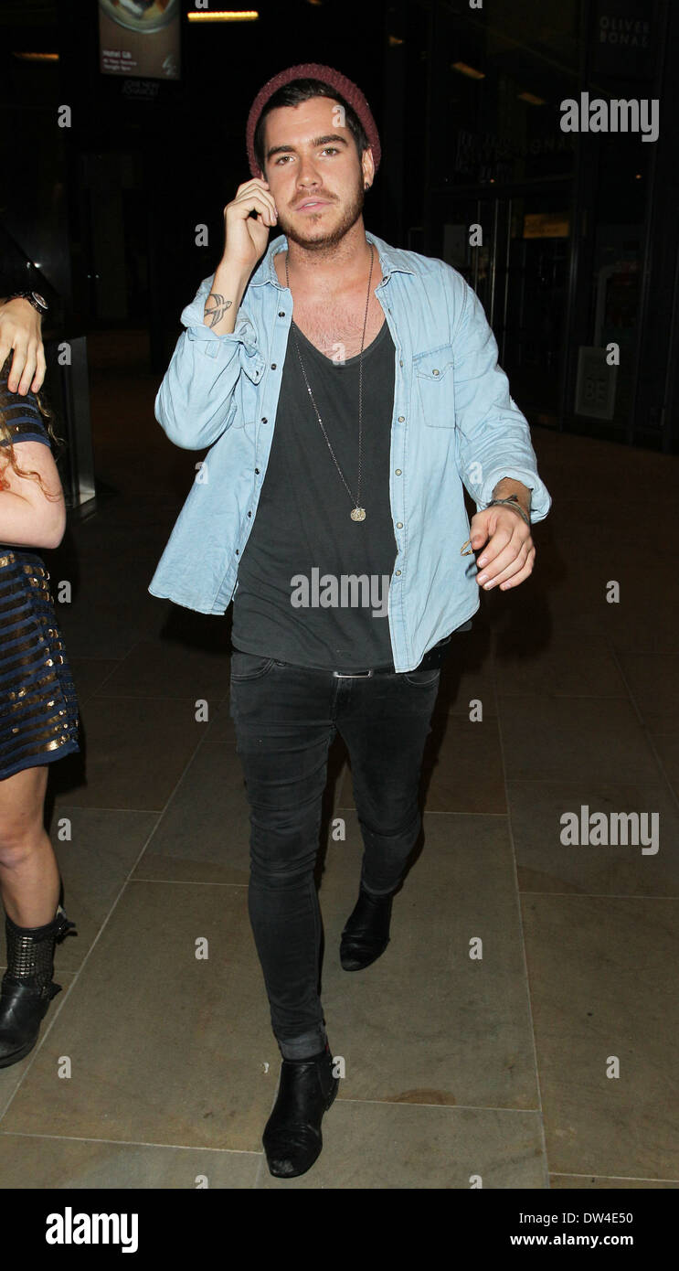 Adam Burridge leaving Leigh-Anne Pinnock's 21st birthday party London ...