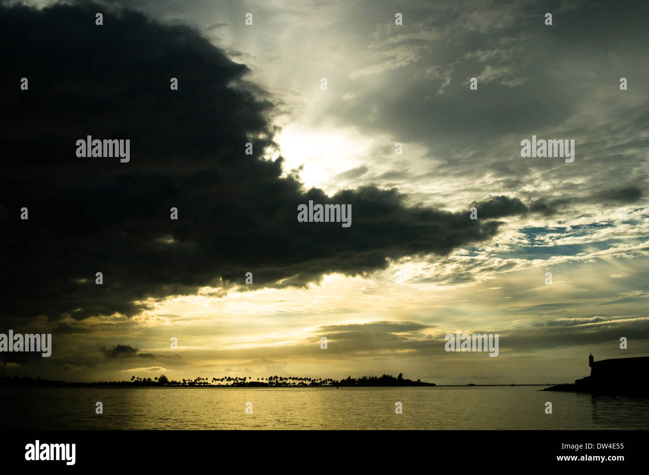 Sunset in San Juan,Puerto Rico Stock Photo - Alamy