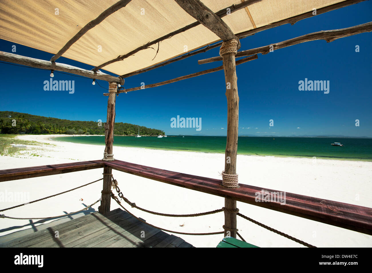 Old run down Bar terrace on the beach Stock Photo - Alamy
