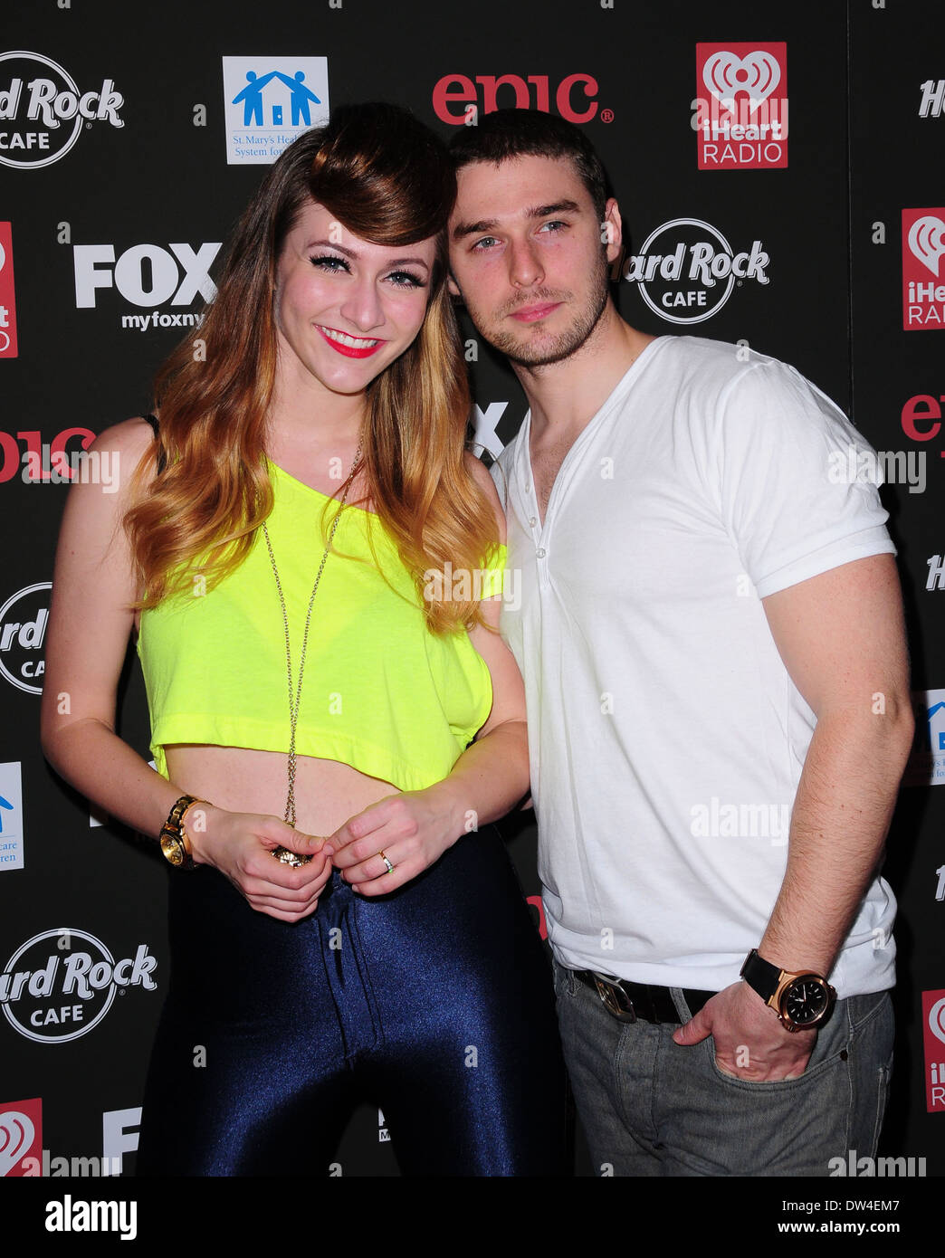Amy Heidemann and Nick Noonan attends Hard Rock Rocks Times Square at ...