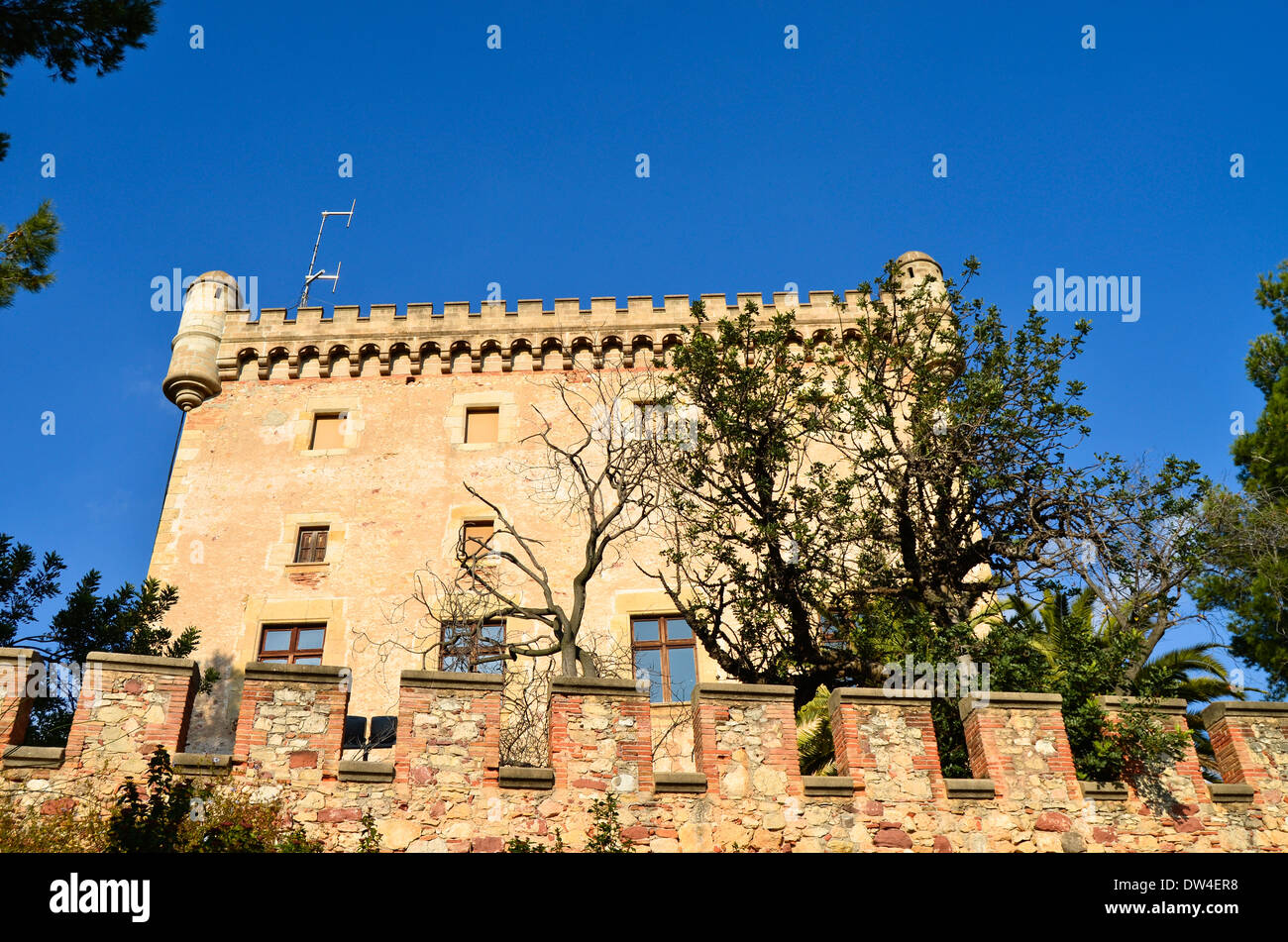 Castle in Castelldefels. Barcelona, Catalonia, Spain Stock Photo - Alamy