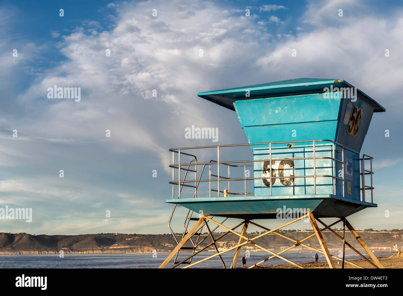 Coronado Central Beach. Lifeguard tower on the beach. Coronado ...