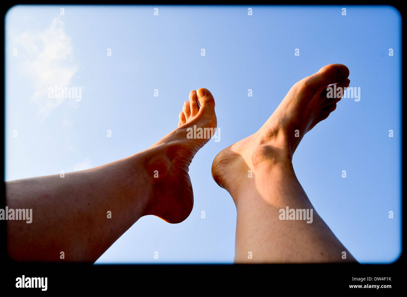 Mixed race woman feet in hi-res stock photography and images - Alamy