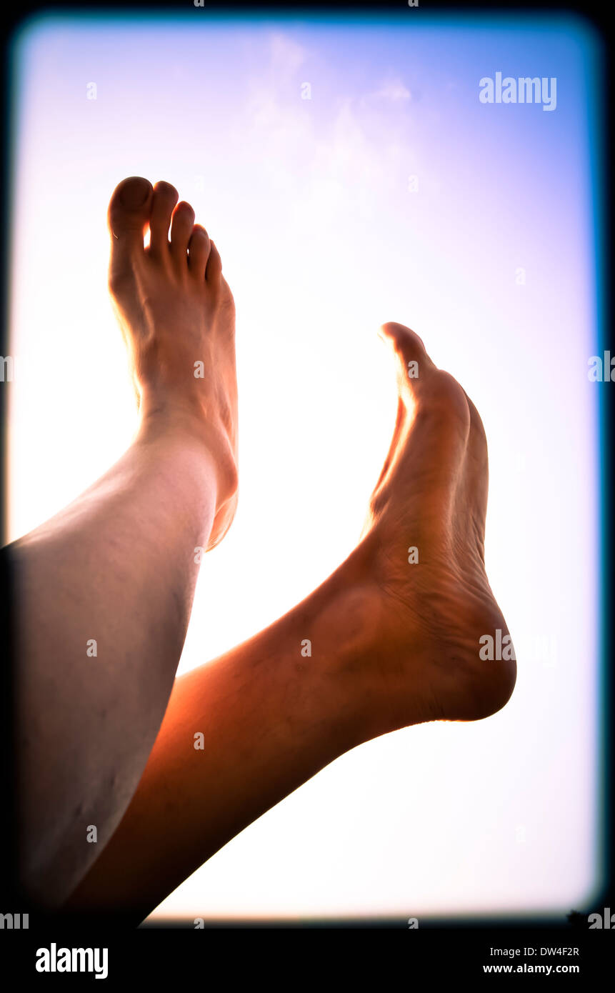 Close up feet mixed race hi-res stock photography and images - Alamy