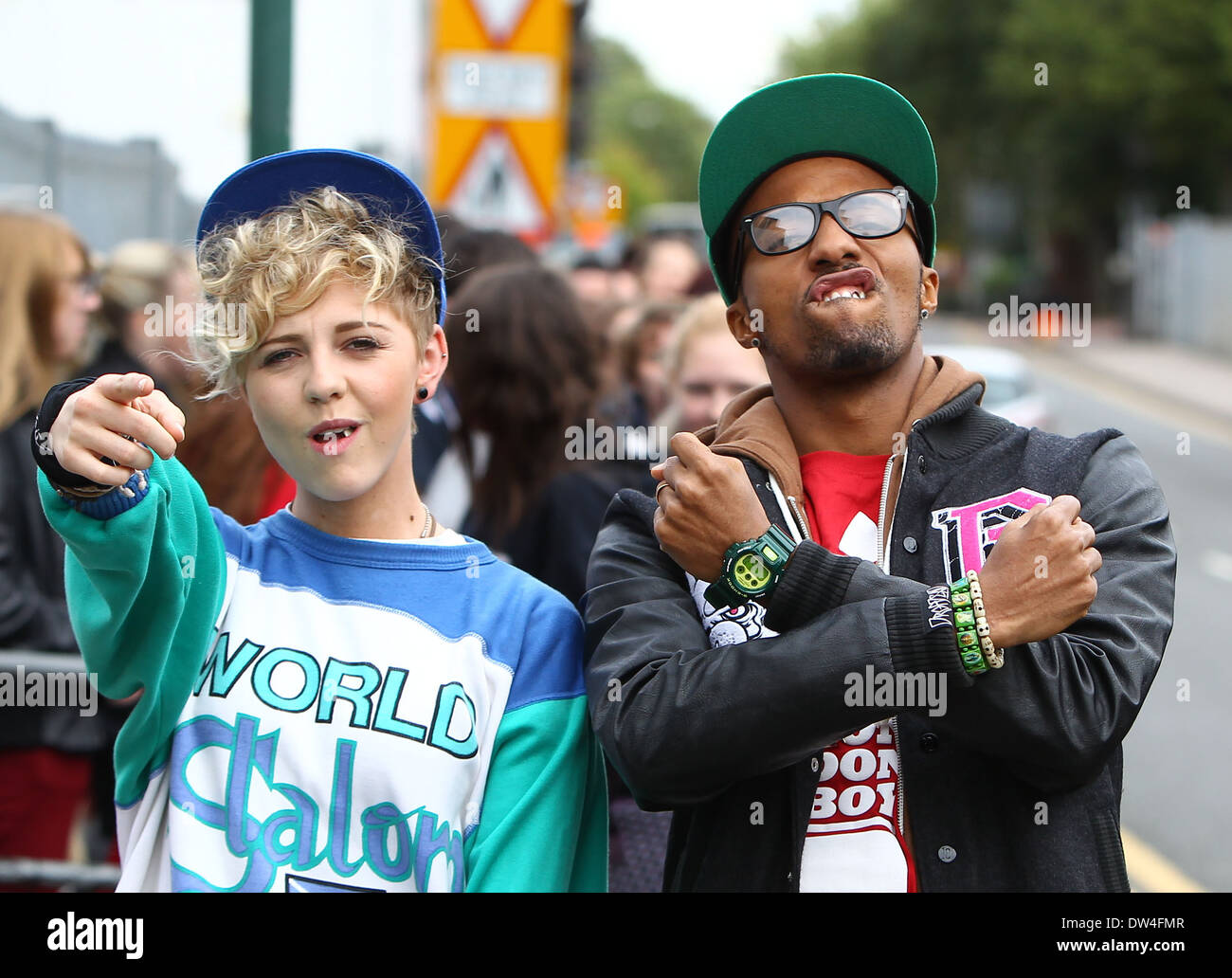 Charlotte Rundle and Simeon Dixon of MK1 X Factor contestants arrive at ...