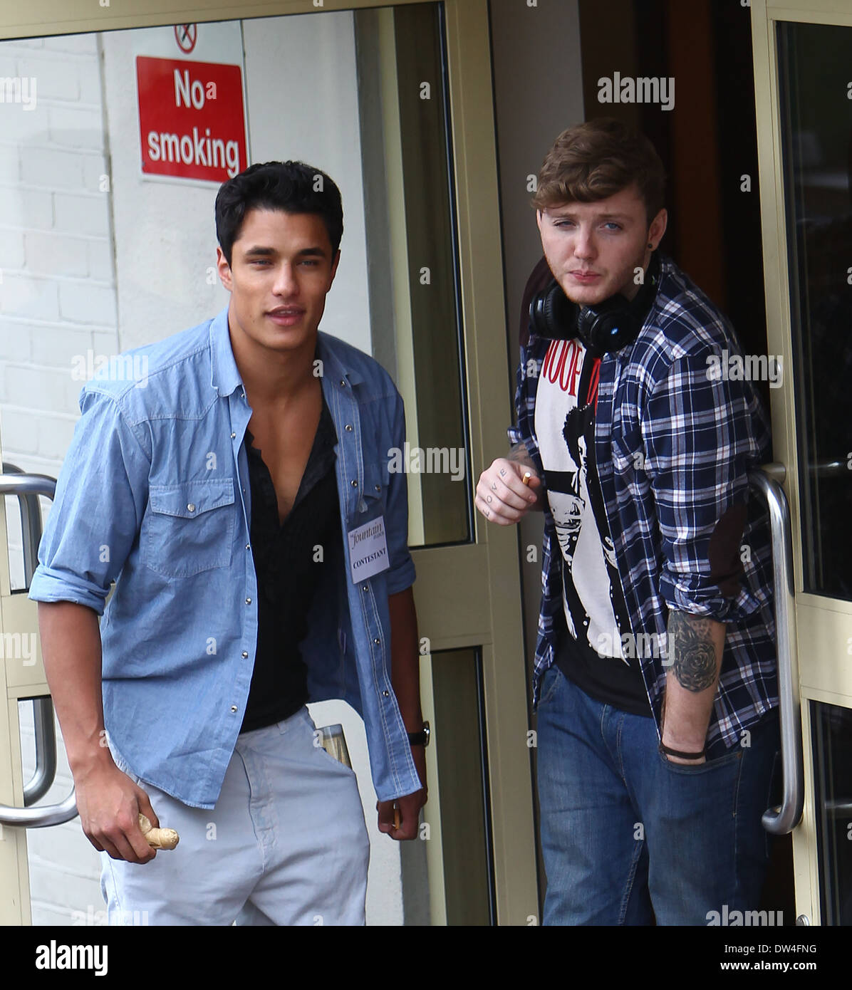 Staz Nair of Times Red and James Arthur X Factor contestants arrive at ...