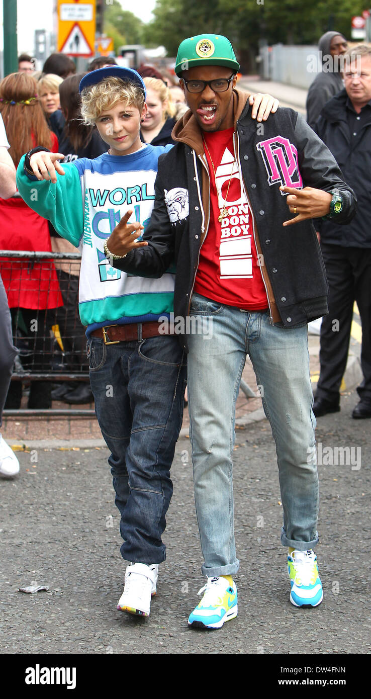 Charlotte Rundle and Simeon Dixon of MK1 X Factor contestants arrive at ...