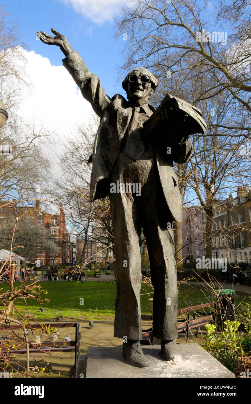 London, England, UK. Statue (1985, by Ian Walters) of Fenner Brockway ...